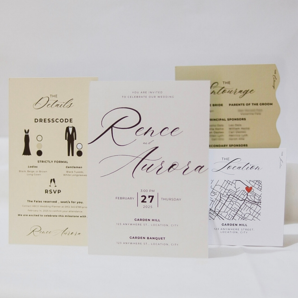 Wedding Invitation | Customized with envelope and logo emblem | Modern ...