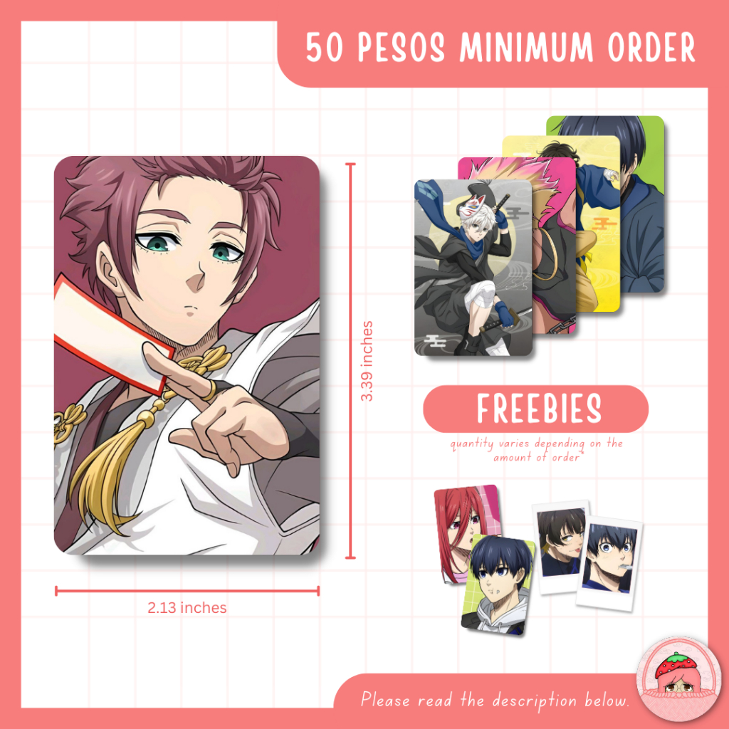 BLUE LOCK NINJAS ANIME PC PHOTOCARD UNOFFICIAL FANMADE PRINT LOMO ...