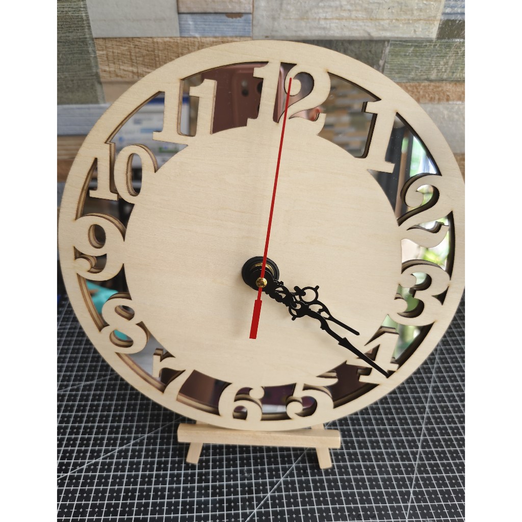 Wooden Clock /laser cut/ english number clock/ color combination ...