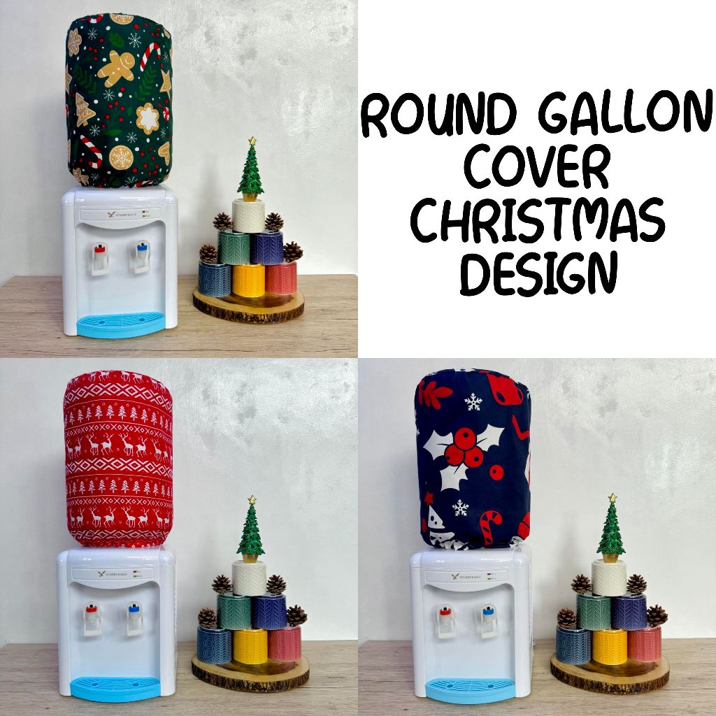 CHRISTMAS DESIGN WATER GALLON COVER( FOR ROUND SHAPE) | Shopee Philippines
