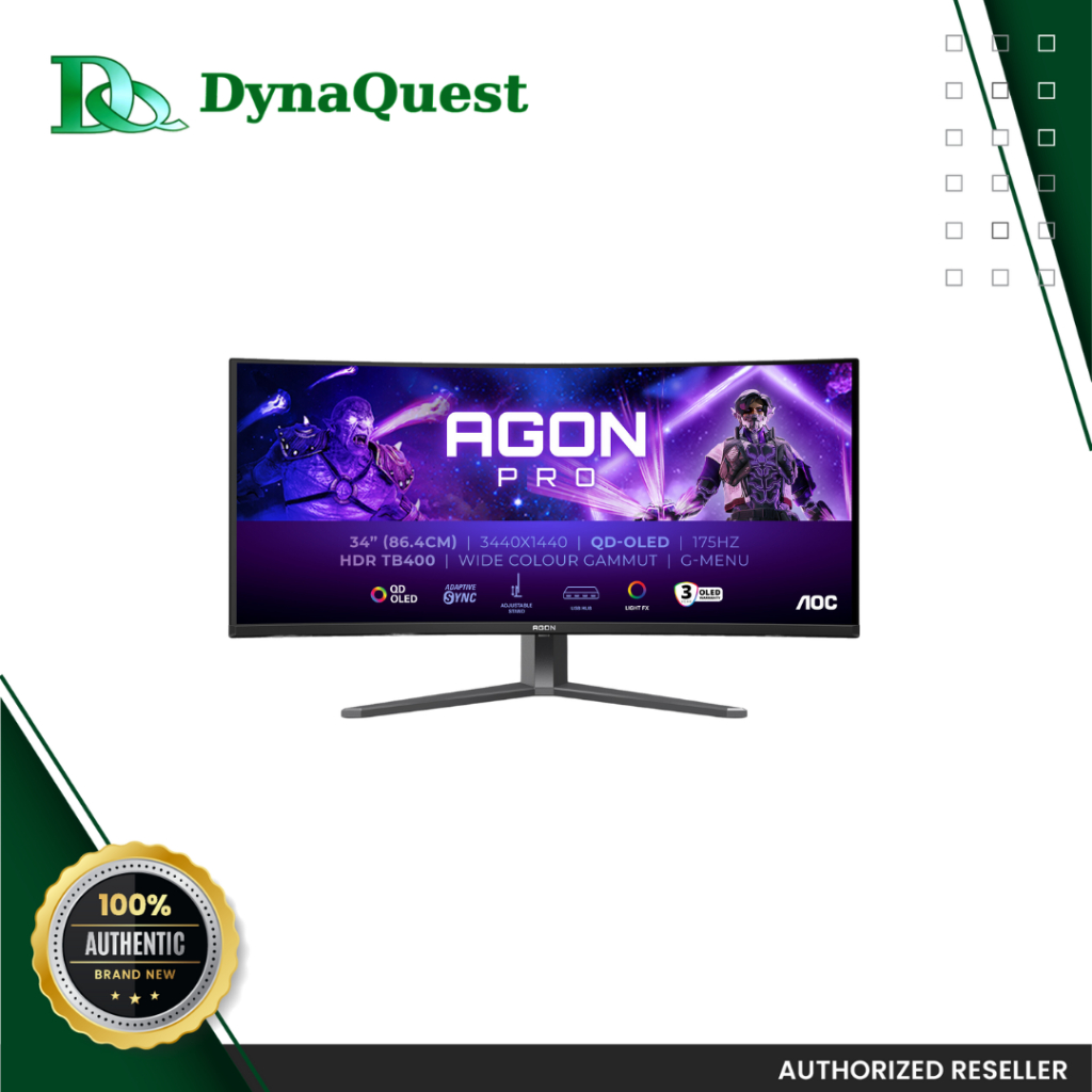 AOC Argon Pro AG346UCD QD-OLED Curved 34" WQHD (3440x1440) 175Hz 0.03ms ...