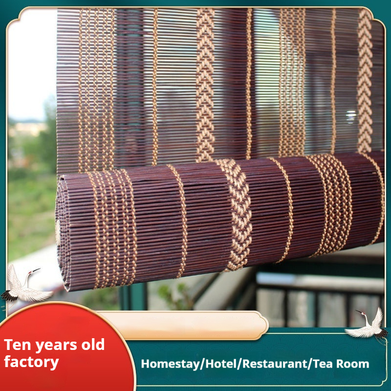 Custom Bamboo Curtain Roller Shutter Curtain Chinese-style Home Door ...