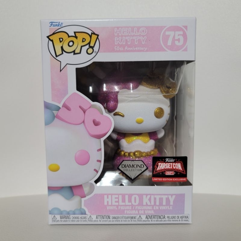 HELLO KITTY 50TH ANNIVERSARY Diamond Collection Funko Targetcon 2024 Exclusive Limited Edition ...