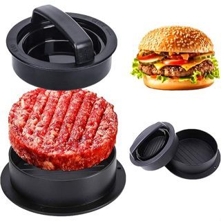 Hamburger Press Patty Maker 3 In 1 Non Stick Meat Burger Mould For ...