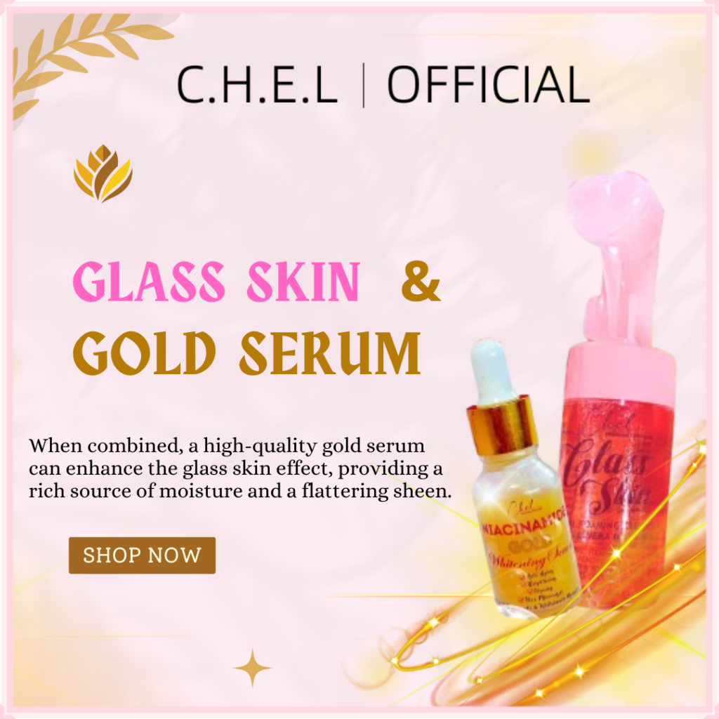 CHEL BEAUTY Perfect Combo Glass skin Foam Wash & Niacinamide Gold Serum ...