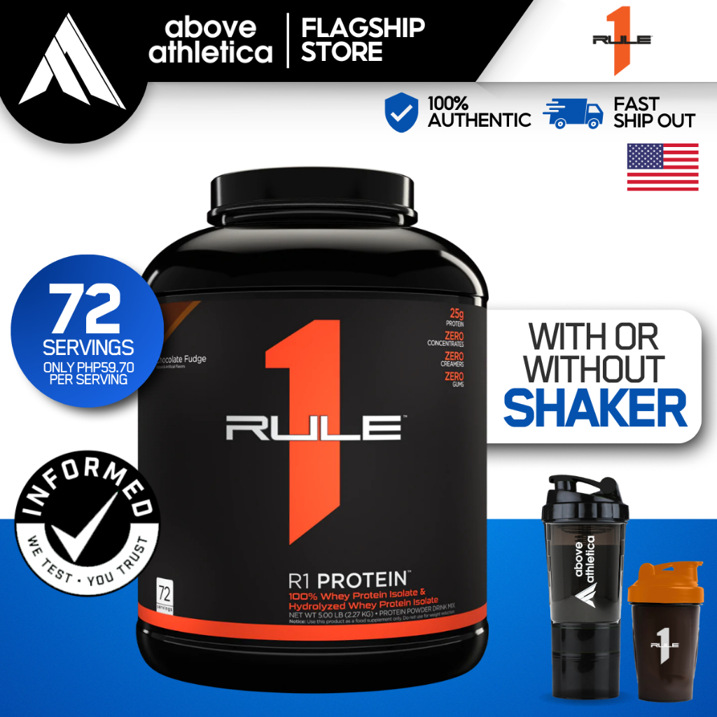Rule 1 R1 Whey Protein Isolate Powder 5lbs (Rule One Proteins) - R1 ...