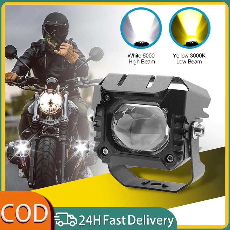 Universal 3 Inch 100W Dual Color LED Work Light Square Mini Waterproof ...