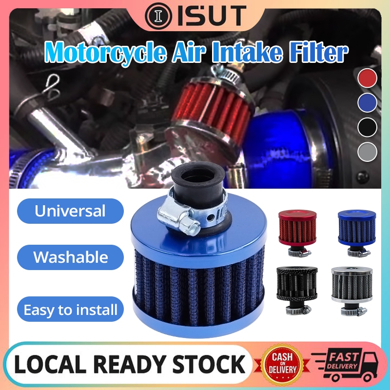 Universal Motorcycle Air Intake Filter Turbo Vent Crankcase Breather ...