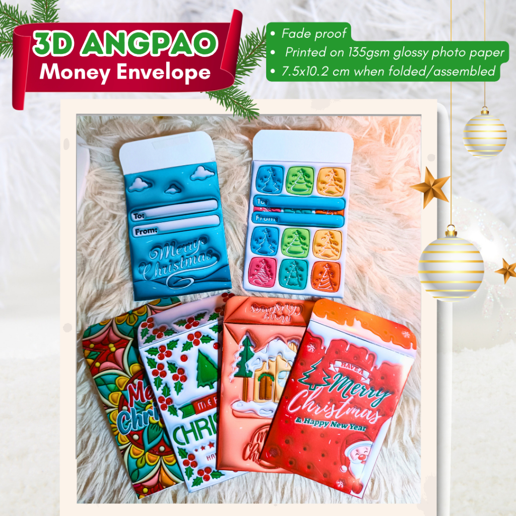 6 pcs Christmas Ang Pao\ Money Envelope | Shopee Philippines