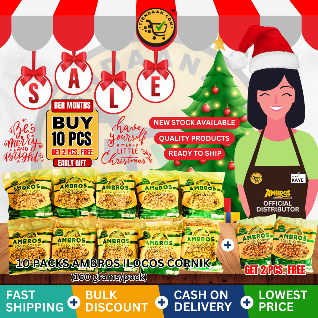 BUY 10 + 2 FREE AMBROS ILOCOS CHICHACORN CORNIK | Shopee Philippines