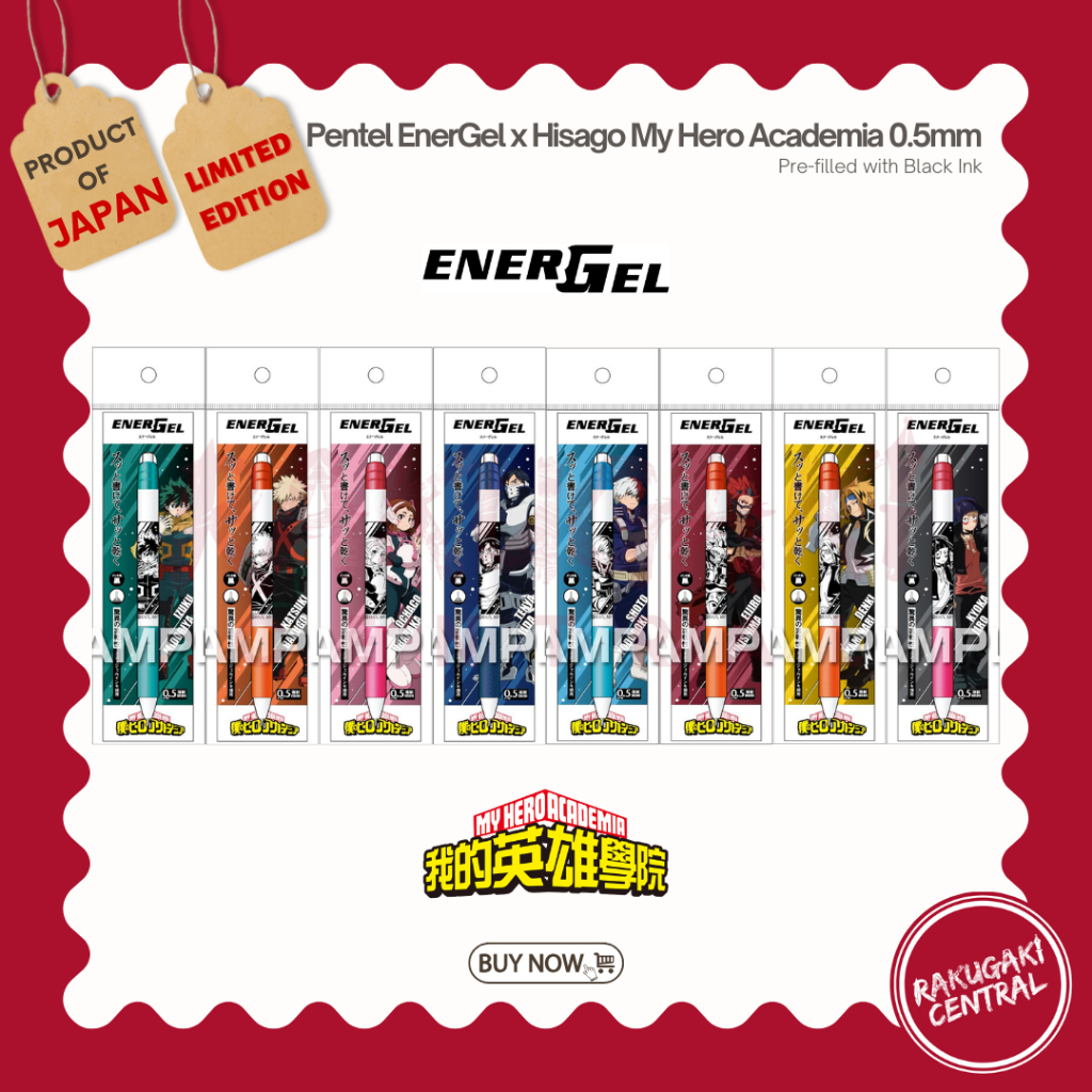 Pentel EnerGel x Hisago My Hero Academia 0.5mm Pens | Shopee Philippines