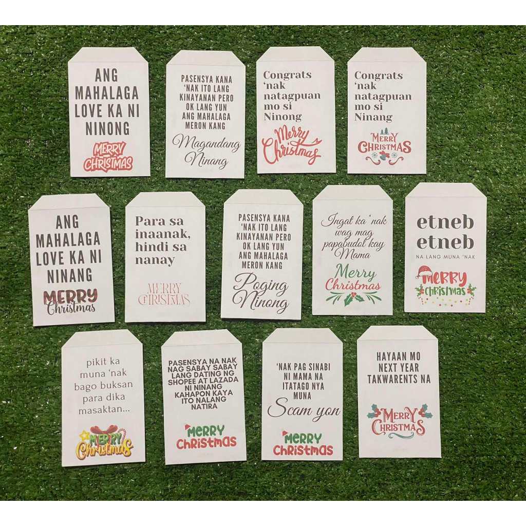 10PCS - Witty Christmas Ampao/Angpao/Envelope | Shopee Philippines