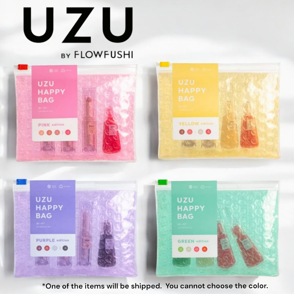 UZU BY FLOWFUSHI HAPPY BAG 38°C/99°F UZU Lip Series luxurious 4-piece set made in Japan ...