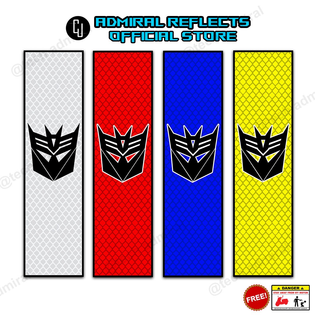 Alloy Top Box Sticker Waterproof Decepticon (REFLECTORIZED) | Shopee ...