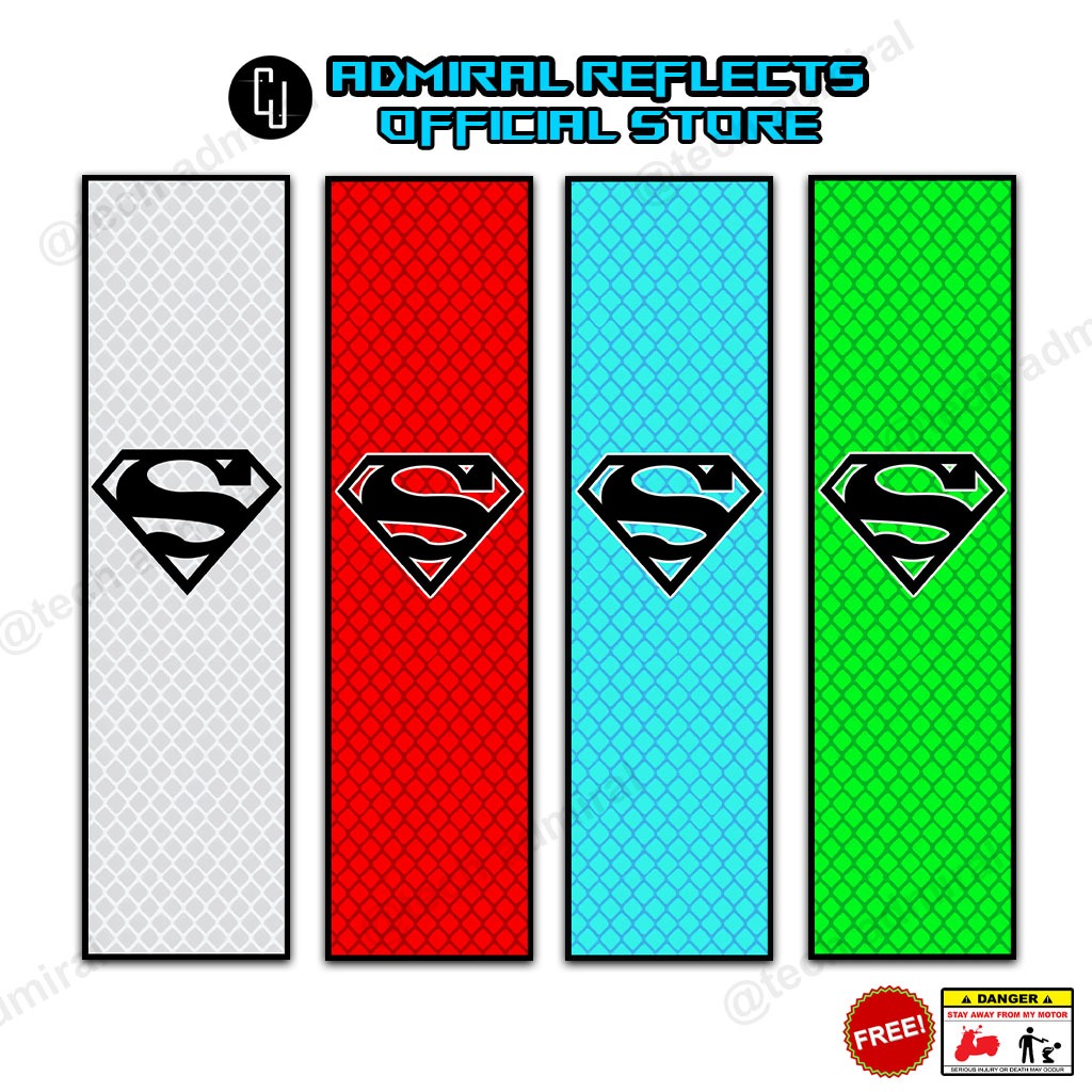 Alloy Top Box Sticker Waterproof Superman (REFLECTORIZED) | Shopee ...