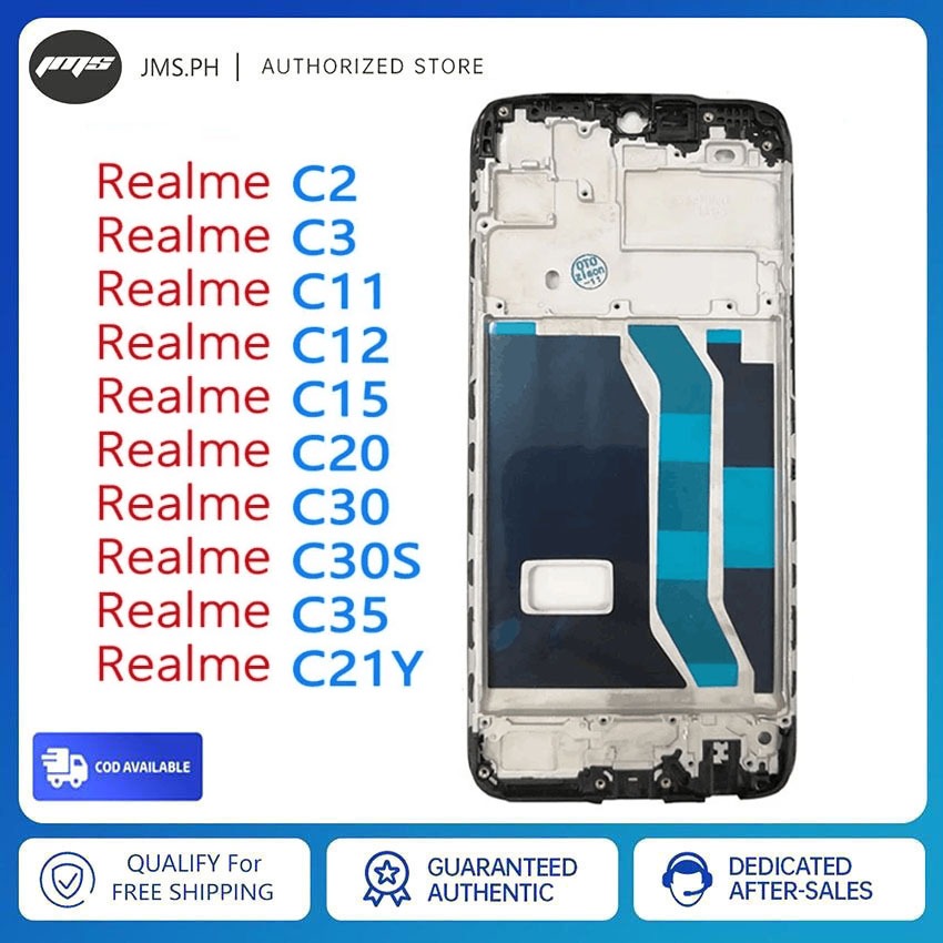 Realme C2 C3 C11 C12 C15 C20 C30 C30S C35 C21Y LCD Front Frame LCD ...