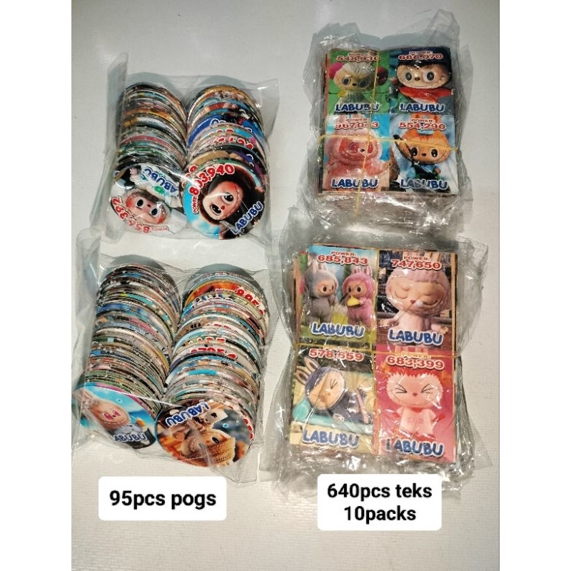 labubu teks card and labubu pogs classic laruan toys | Shopee Philippines