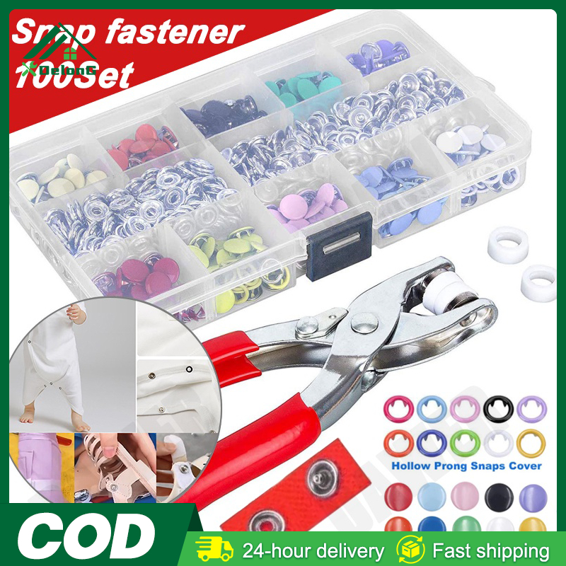 400PCS Snap Fastener Plier Tool Metal Snaps DIY Craft Supplies Sewing ...