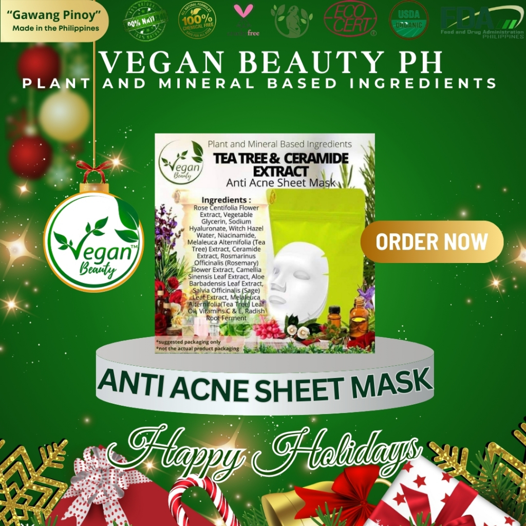 Tea Tree and Ceramide Extract Anti Acne Sheet Mask | Sample Product ...