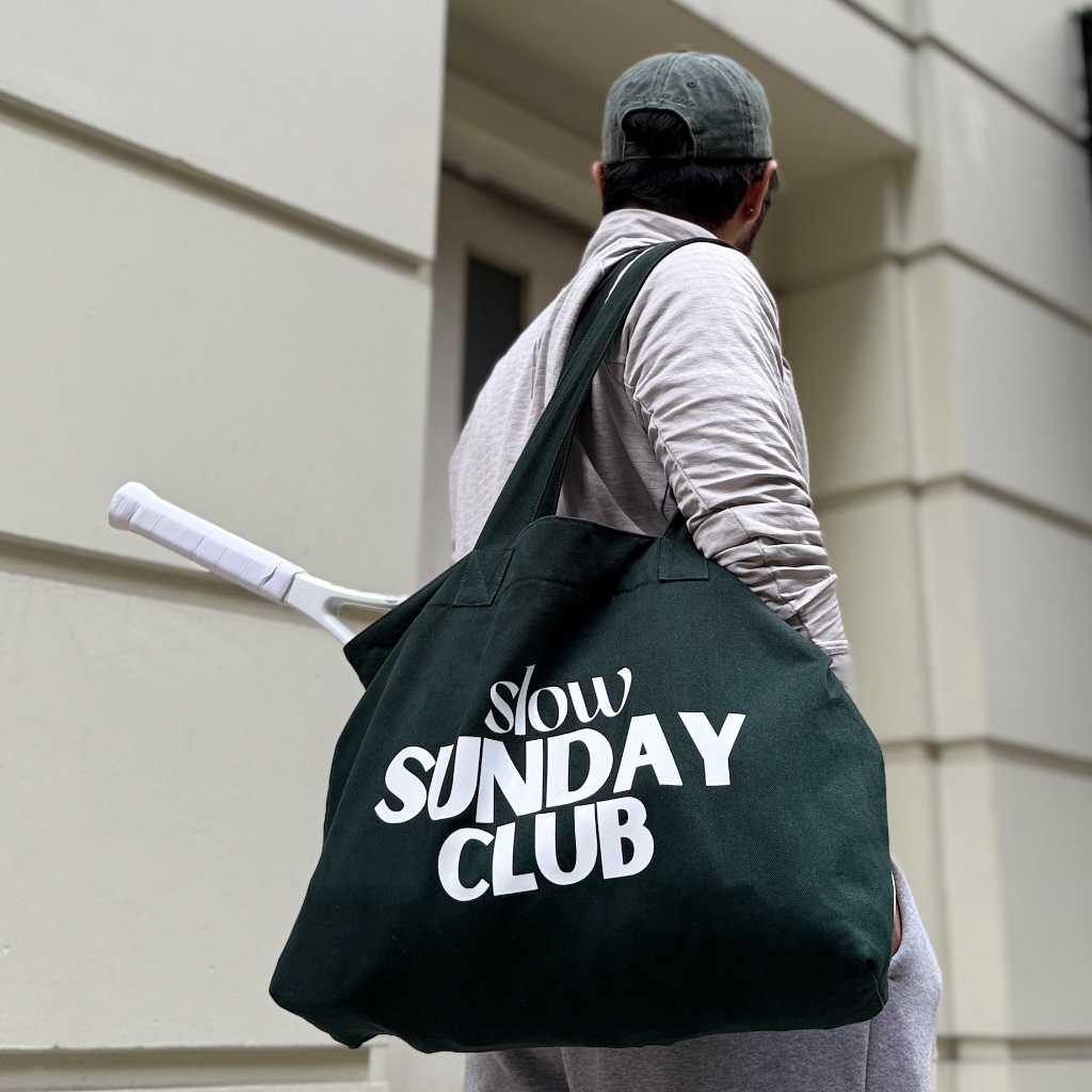 Slow Sunday Club Tote Bag - Forest Green (Oversized Tote Bag) [ PREMIUM ...