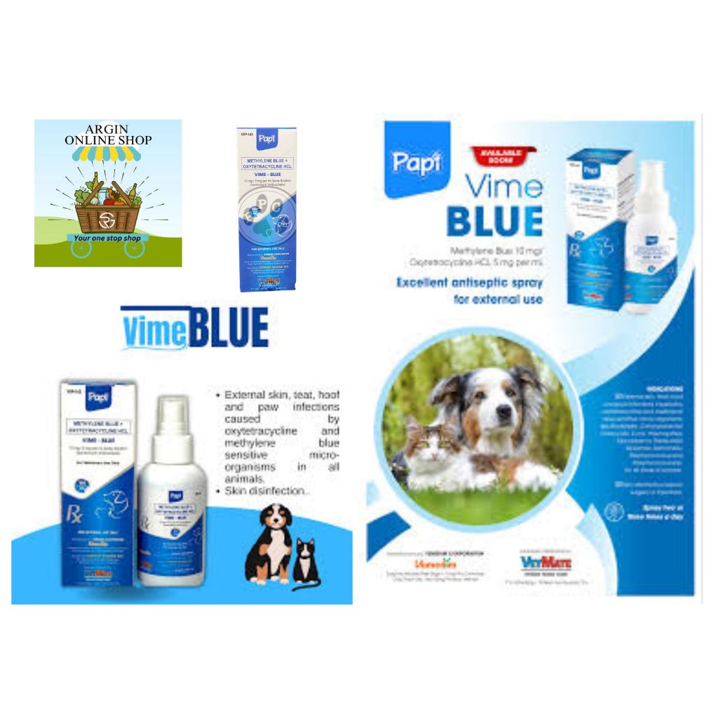 Papi Vime-Blue 100ML Disinfectant & Antibacterial Spray Solution for ...