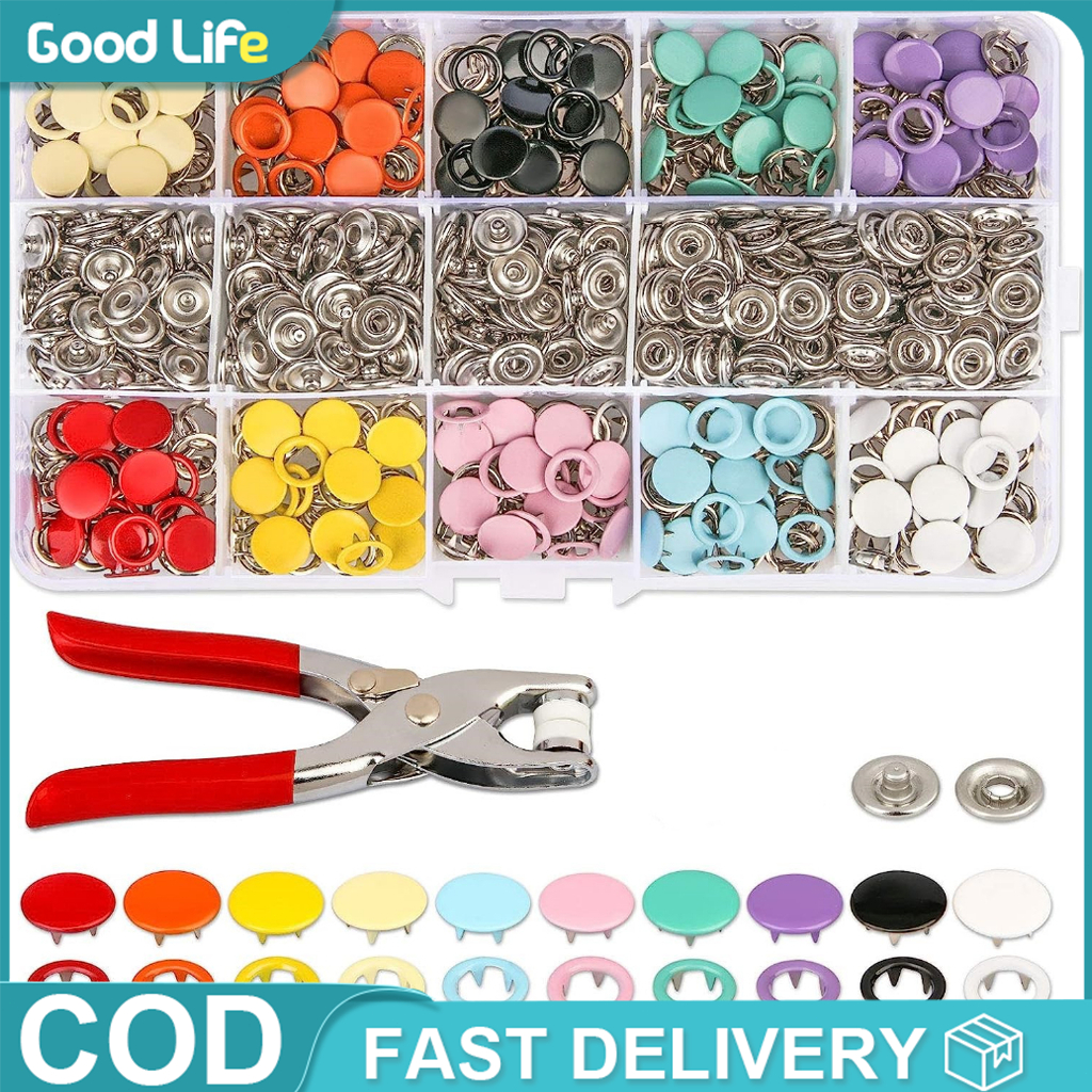 400PCS Snap Fastener Plier Tool Metal Snaps DIY Craft Supplies Sewing ...