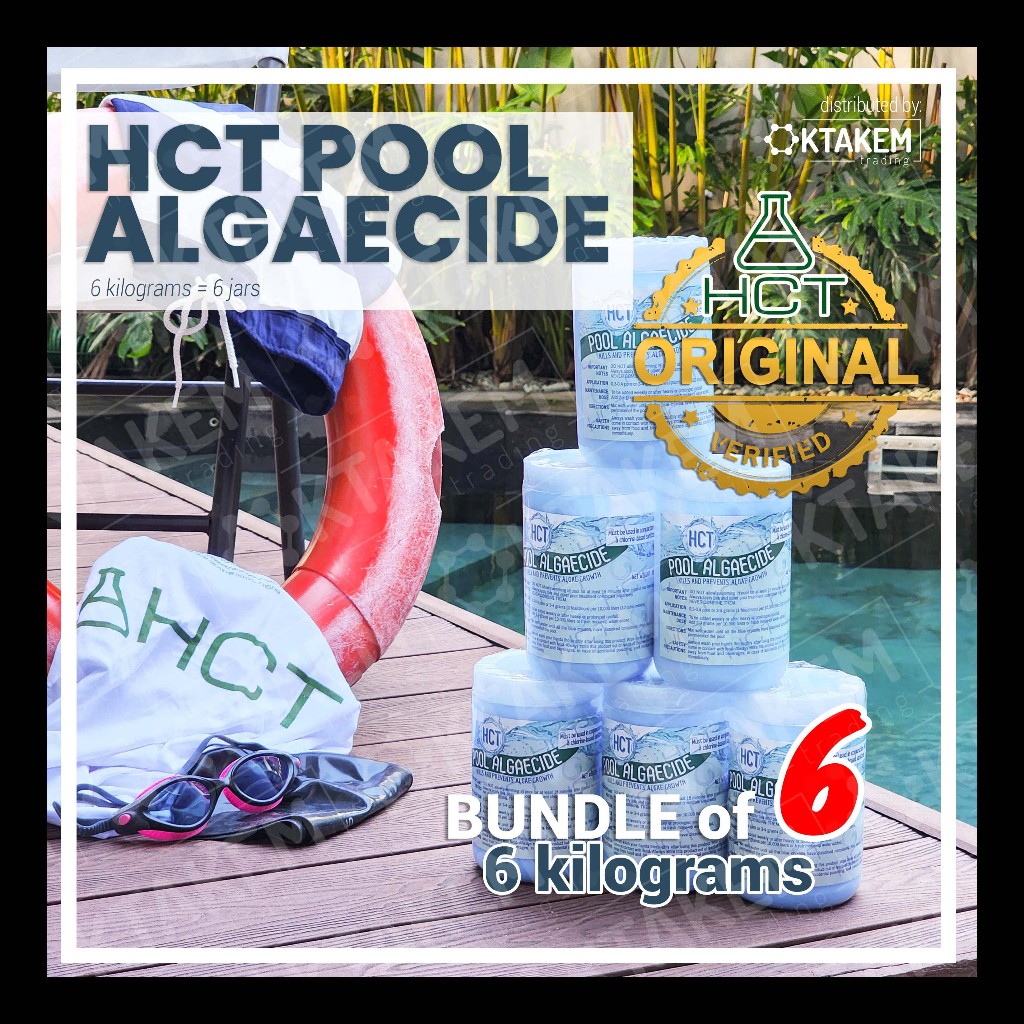 6-JAR Pool Algaecide HCT Algae Prevention Anti Algae for Swimming Pools ...