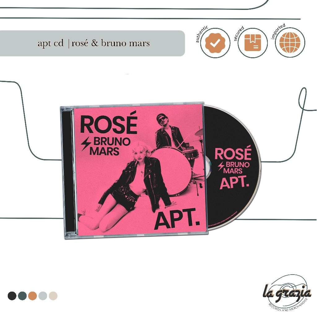 APT Single CD FREE STICKER SHEET [ON HAND] | ROSÉ & Bruno Mars | Shopee ...
