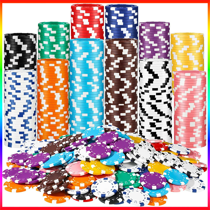 1piece Clay Poker Chips Striped Rim Plain Home Game Party Poker Chips ...