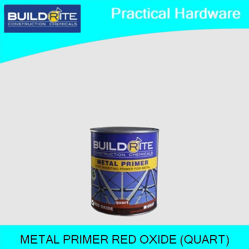METAL PRIMER RED OXIDE (Quart) Rust Inhibiting Primer for Ferrous Metal ...