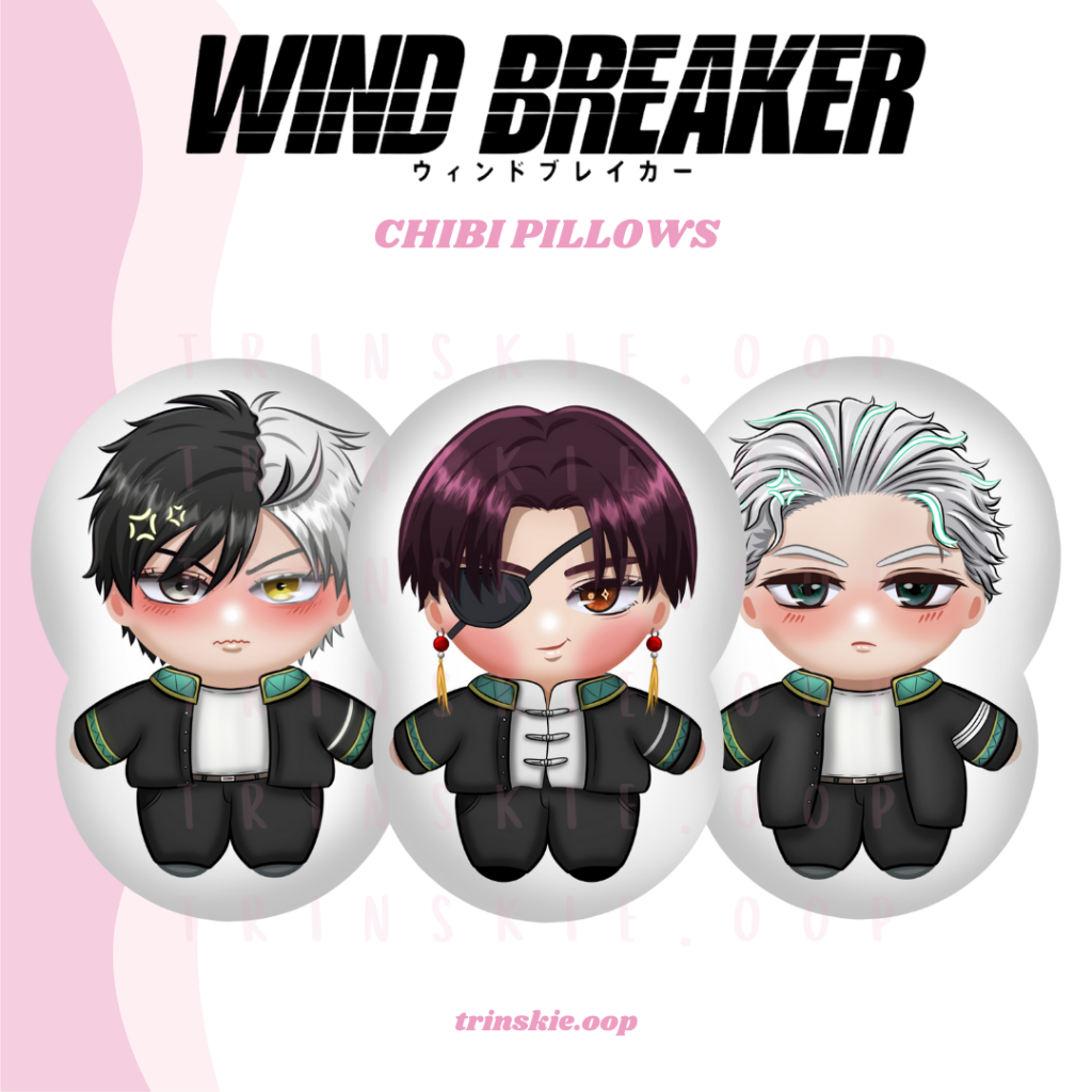 WINDBREAKER Anime Chibi Plushie | PREMIUM PILLOWS ( haruka sakura ...