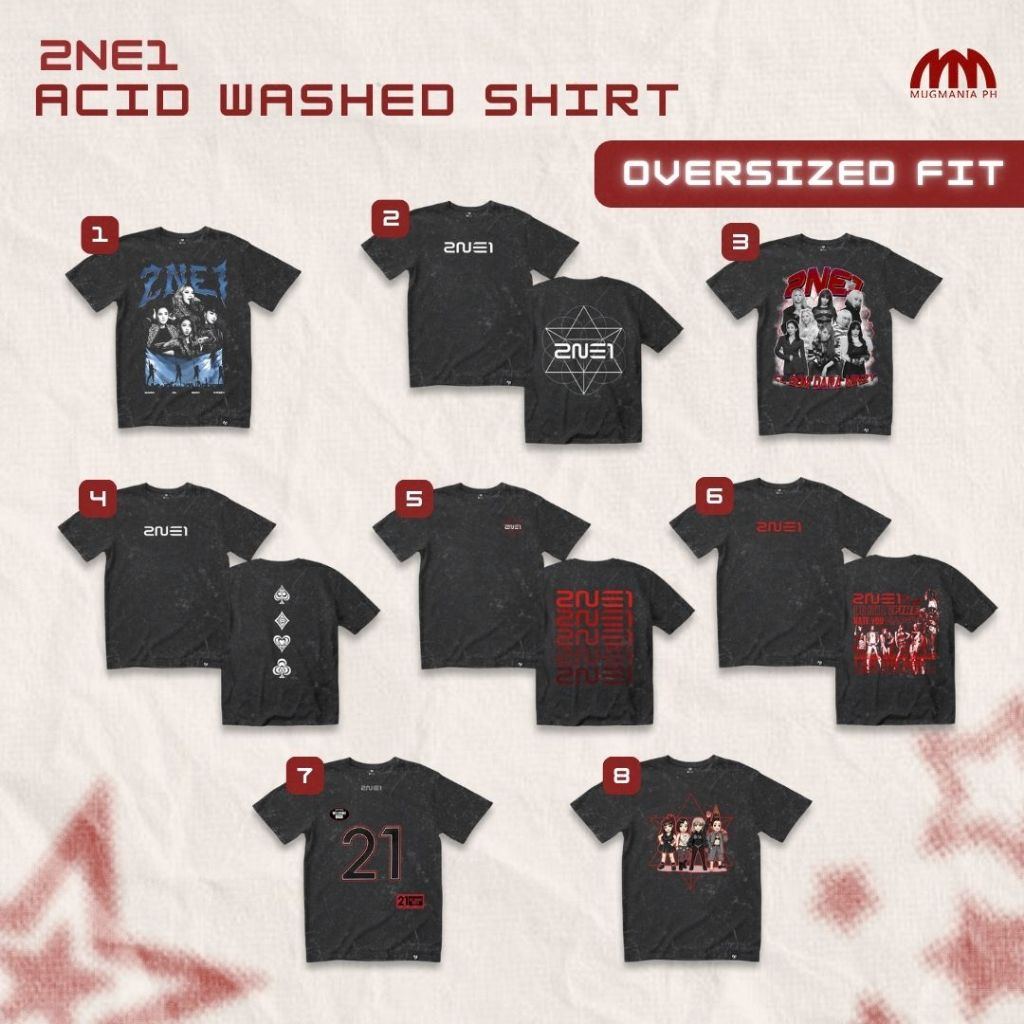 2NE1 T-shirt Mugmania - Acid Washed Oversized Shirt - Welcome Back 2024 ...