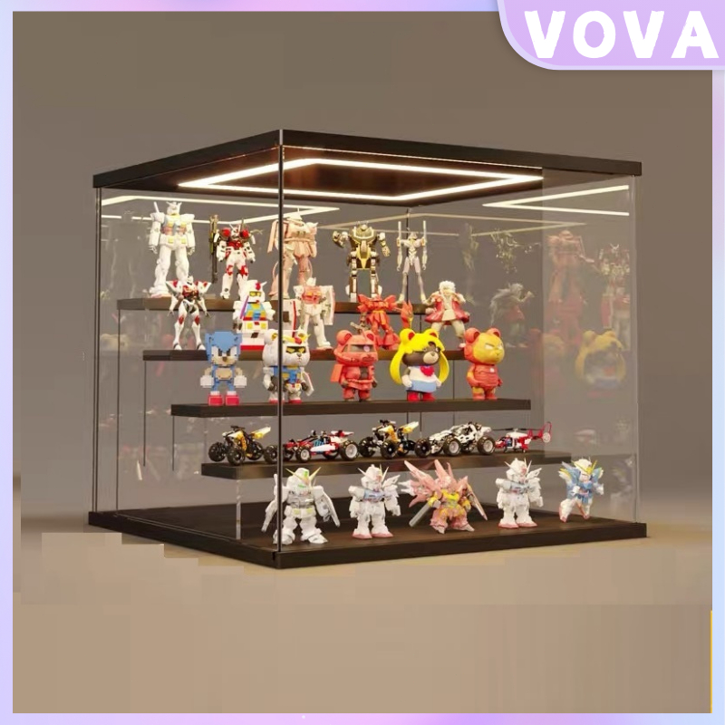 Acrylic Display Box With Light 3-5 Layers Figures Dolls Collectibles ...