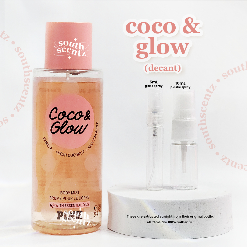 Coco and Glow PINK Victoria's Secret Body Mist BBW 5mL 10mL SouthScentz ...
