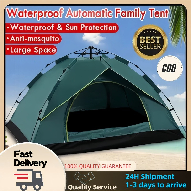 【COD】2/4/6/8 Person Large Camping Tent Easy Assembly Family Tents UV ...