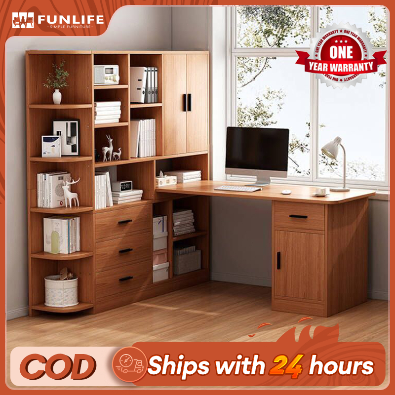 L shape table Computer Table for Desktop Study Table Home Office Desk ...