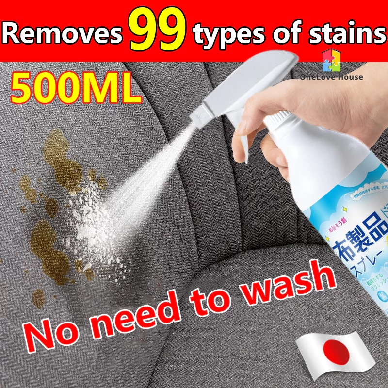 Japan Fabric Sofa Cleaner For Fabrics No Washing Needed Stain Remover Dry Cleaning Spray 500ML ...