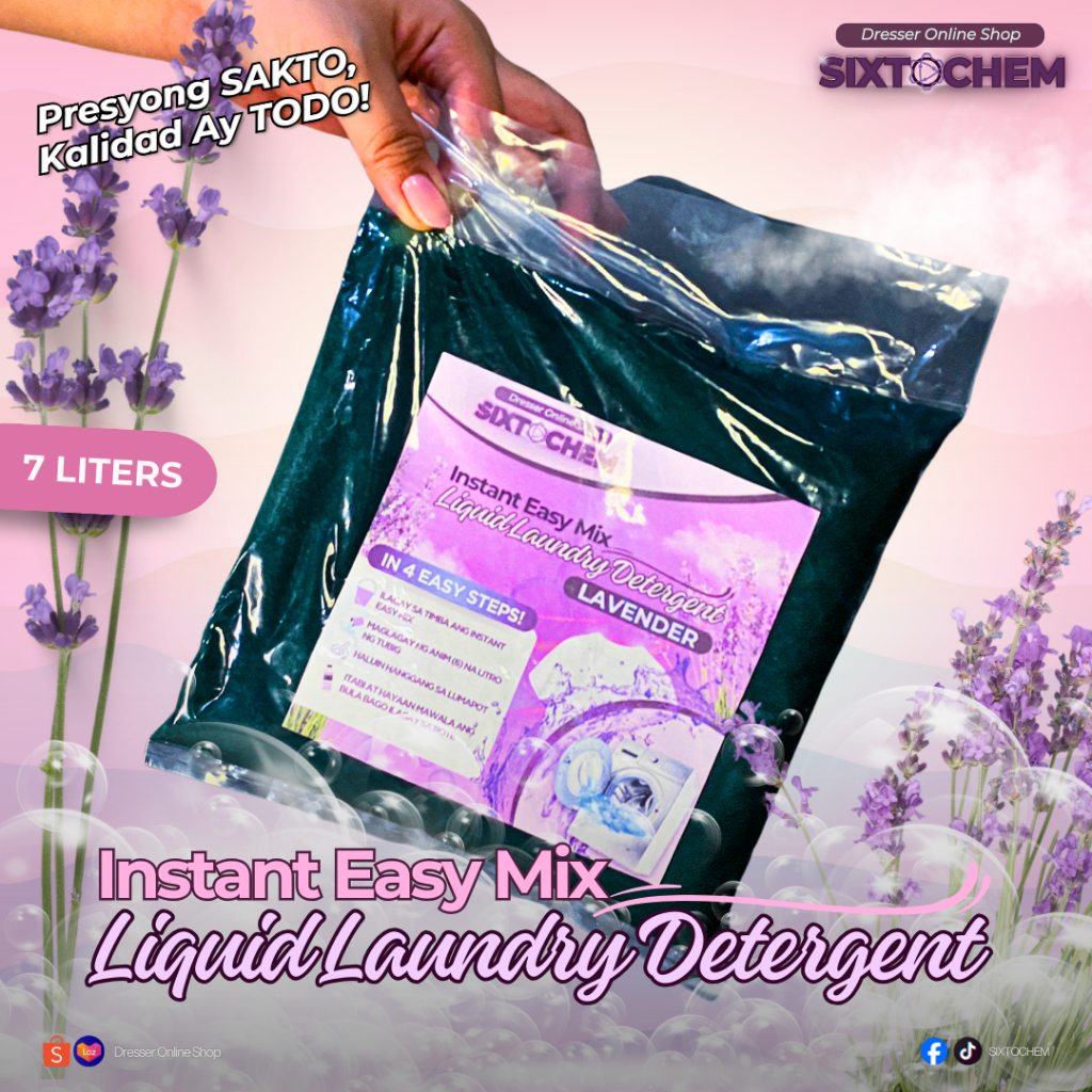 LIQUID LAUNDRY DETERGENT 7LITERS YIELD INSTANT EASY MIX | Shopee ...