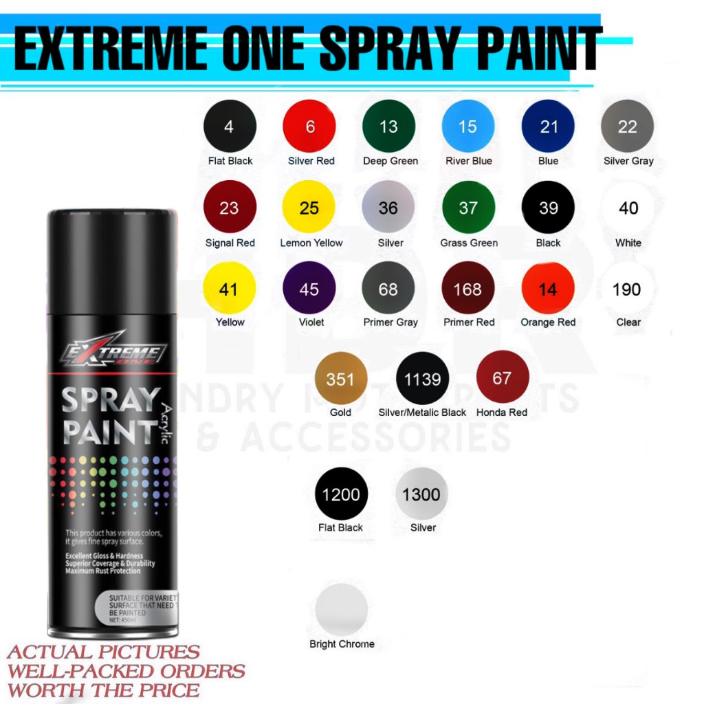 EXTREME ONE 450ML DIFFERENT COLOR OF SPRAY PAINT FOR CARS AND ...