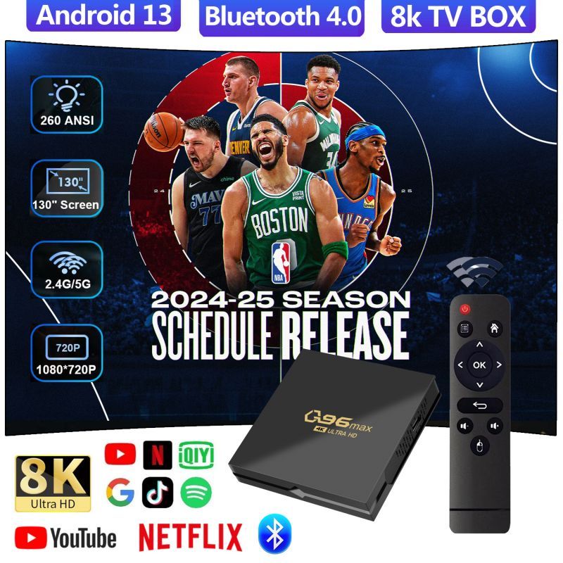 Android 13 Smart TV Box 8K HD 2.4G/5G WiFi Media Player Set Top Box For ...