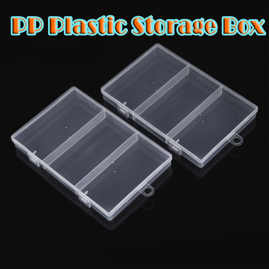 Transparent PP Plastic Storage Box Three-Compartment Storage Box Clear ...
