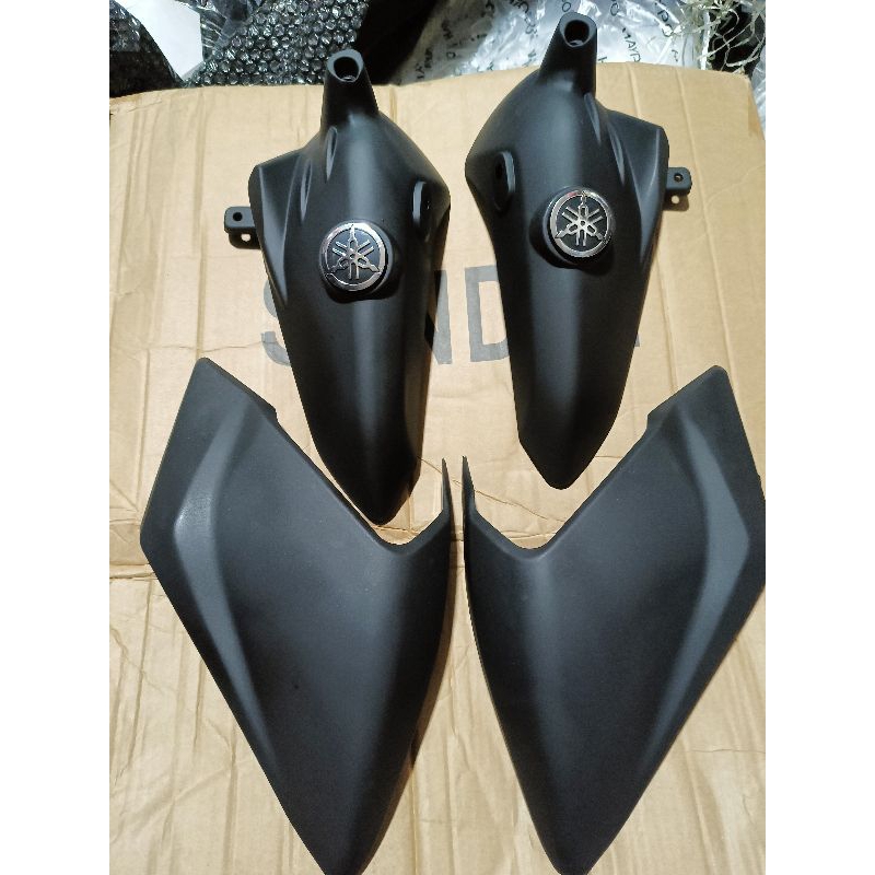 YAMAHA SZ TANK COVER SET MATT BLACK WITH EMBLEM | Shopee Philippines