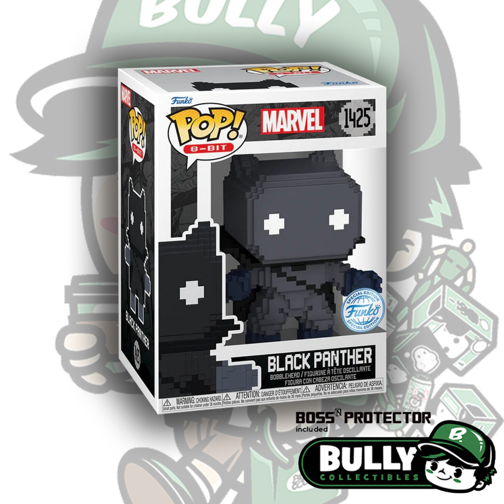 Funko POP! 8-Bit: Marvel - Black Panther (FSE) 1425 With Boss Protector ...