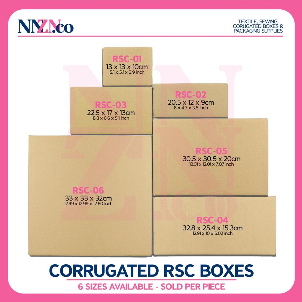 NNZN (Per Piece) Corrugated RSC (Regular Slotted Carton) Karton Box ...