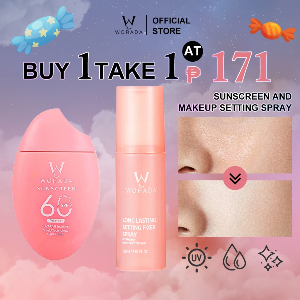 FDA approved WORADA SPF60 facial whitening sunscreen and 12-hour ...