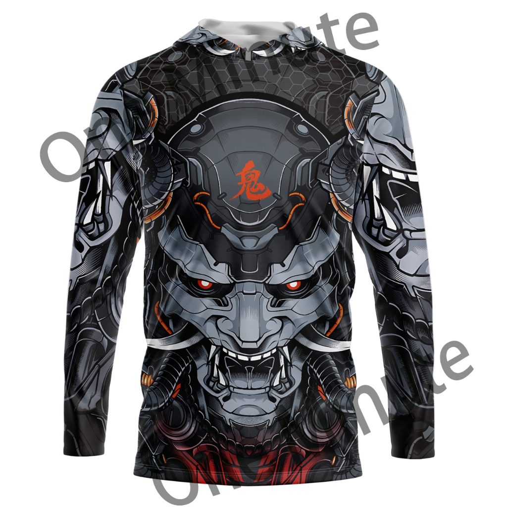 Hood Warmer Jersey with Hoodie Design for men Motorcycle Long Sleeve T-shirt Full Sublimation ...