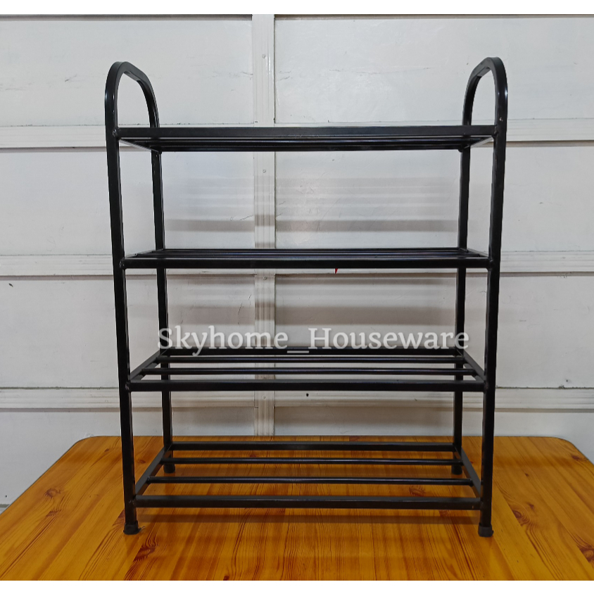 4 Layer Heavy Duty Shoe Rack Metal Steel Shoes fully assemble Storage ...