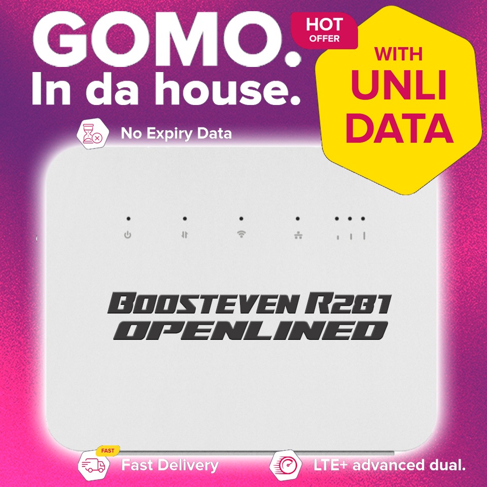 OPENLINE GOMO UNLI DATA Boosteven R281 modem CAT6 Dito Smart UnliFam ...