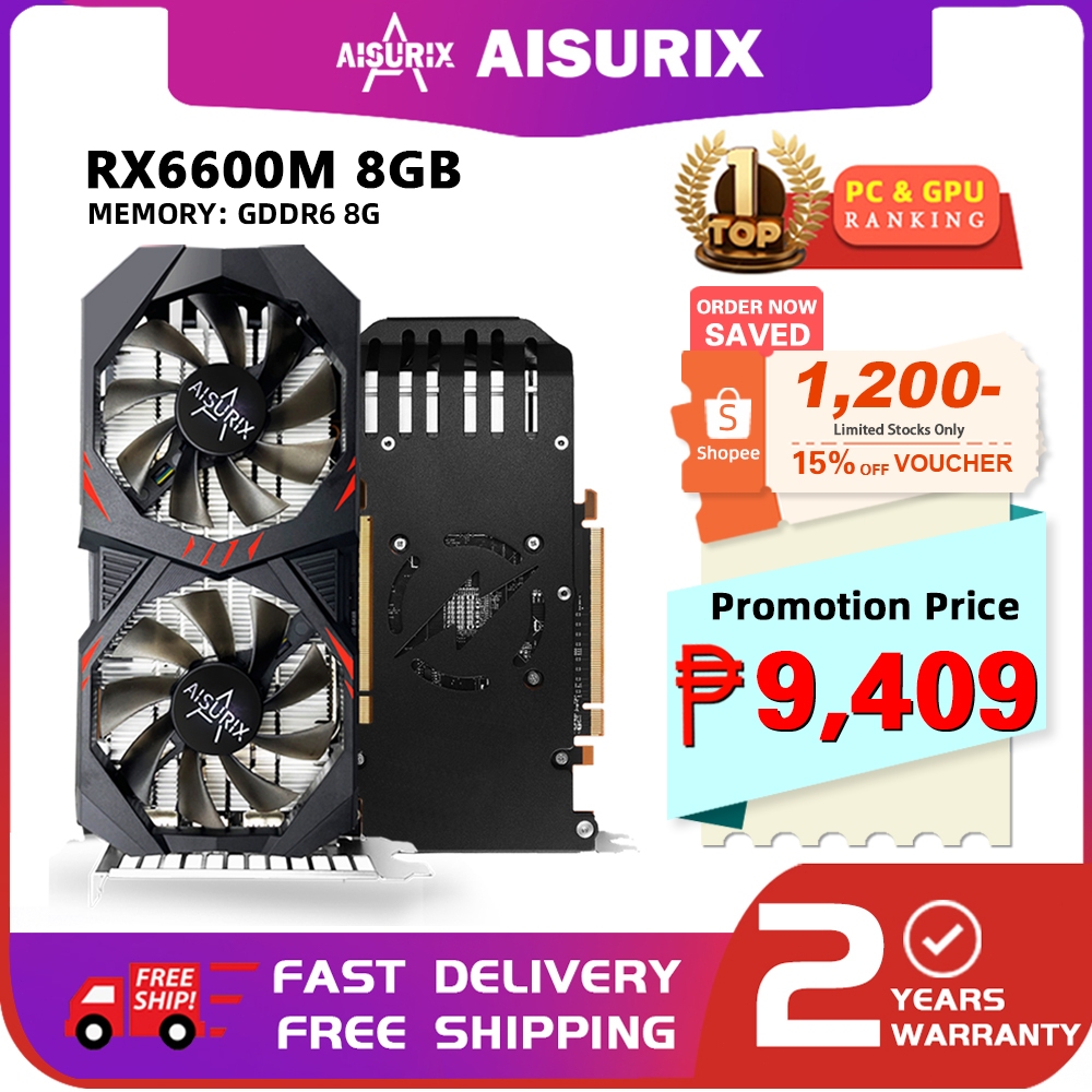AISURIX 100% RX6600M 8G New Graphics Card ARMOR 8GB GDDR6 Video ...
