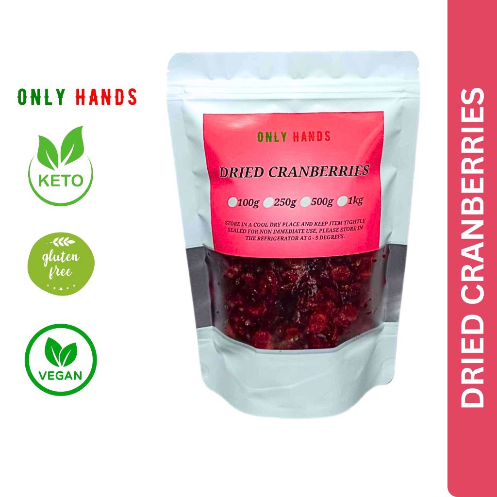 Only Hand's Dried Cranberries Natural Ingredients/ No Added Sugar ...